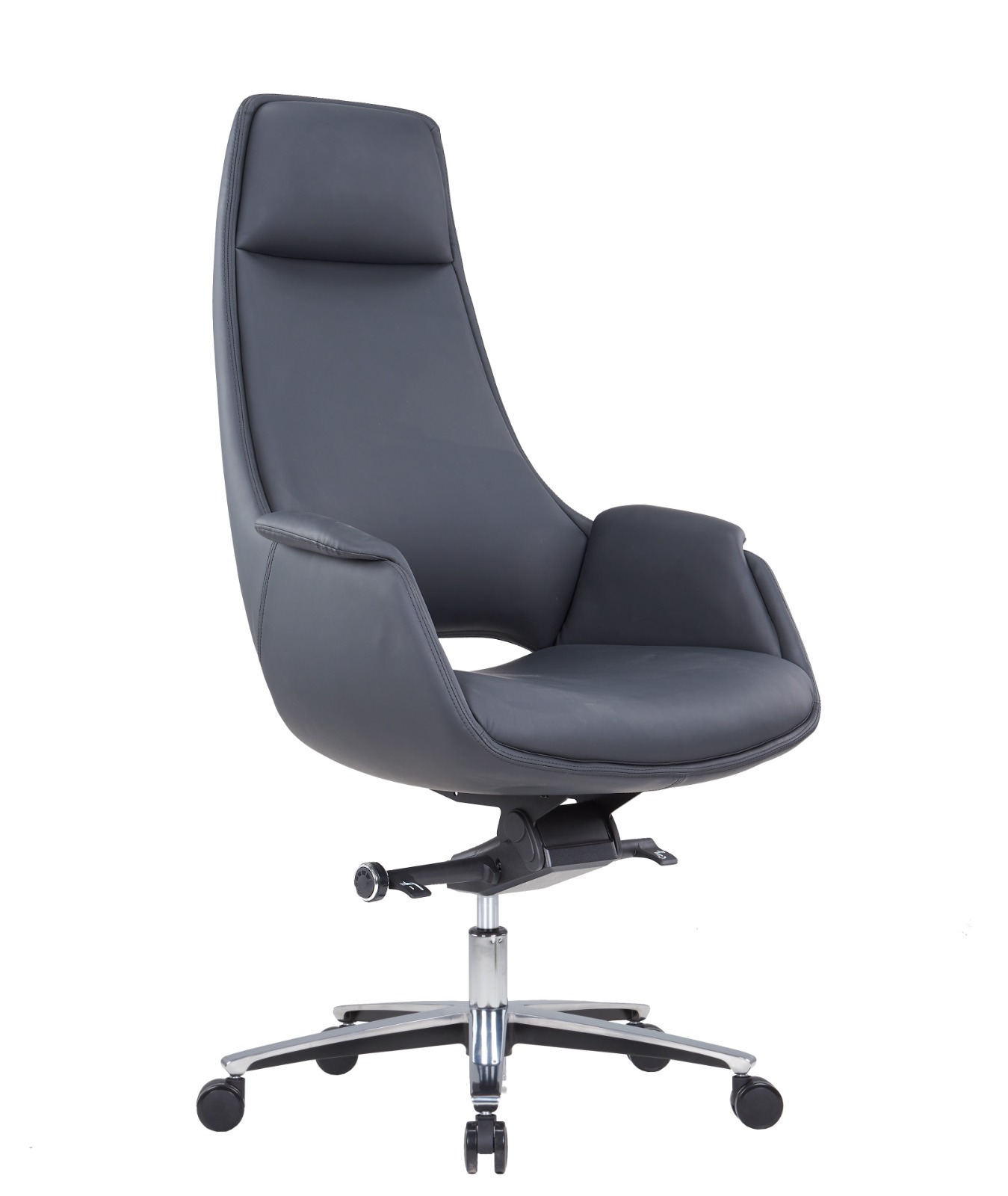 Strato Executive High-Back Leather Office Chair – Black - Design ...